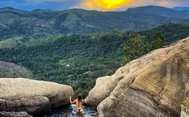 Upper Diyaluma falls A Hidden Gem for Natural Pool Bathing